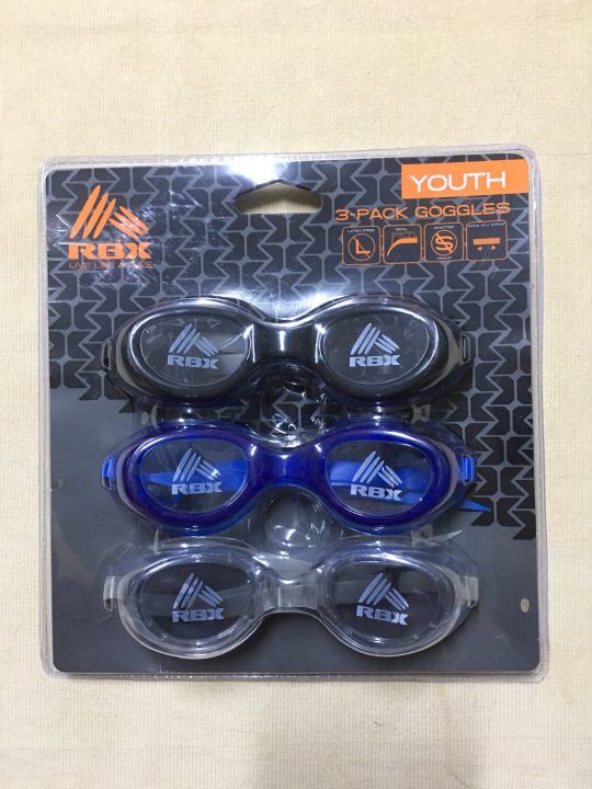 Combo 3 kính bơi trẻ em cao cấp cho bé từ 3 tuổi hiệu RBX màu đen xanh ...